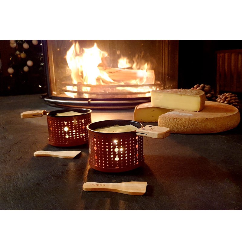 Raclette à la bougie Cookut - Set 2 personnes - Terracotta