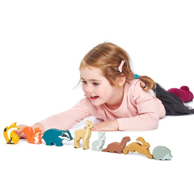 Set animaux en bois de la forêt Tender Leaf