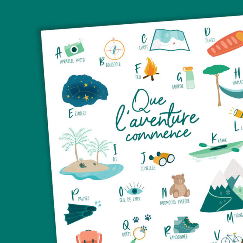 Abécédaire de l'aventurier de Papier Curieux : apprendre l'alphabet ...