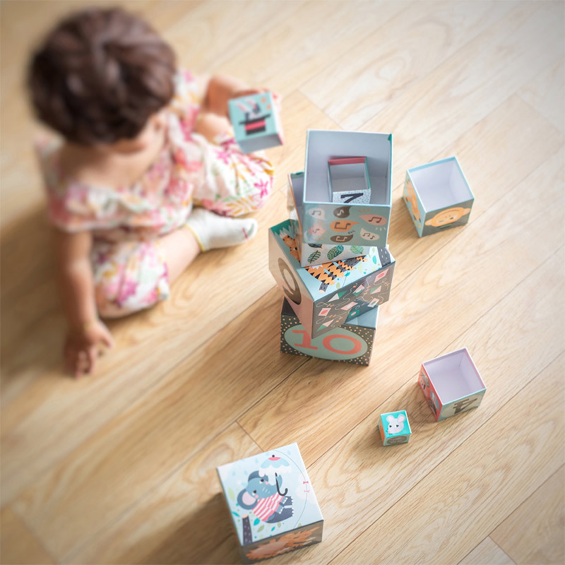 Cubes gigognes Vilac - Illustré par Michelle Carlslund